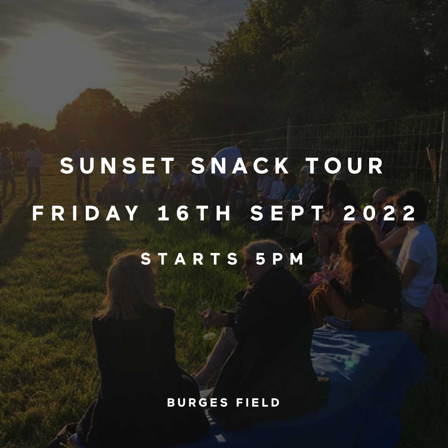 Sunset Snack Tour on Friday 16th September 2022 - The Grange